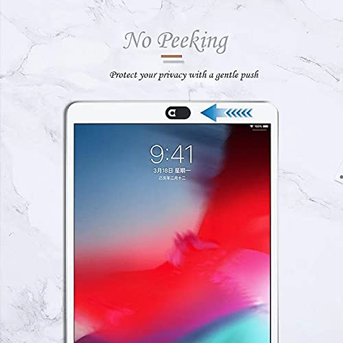 Mobile Phone Tablet Laptop Camera Cover Slide 6 Pack Anti-voyeurism can be reused to Protect The Privacy Security of Individuals and Families.