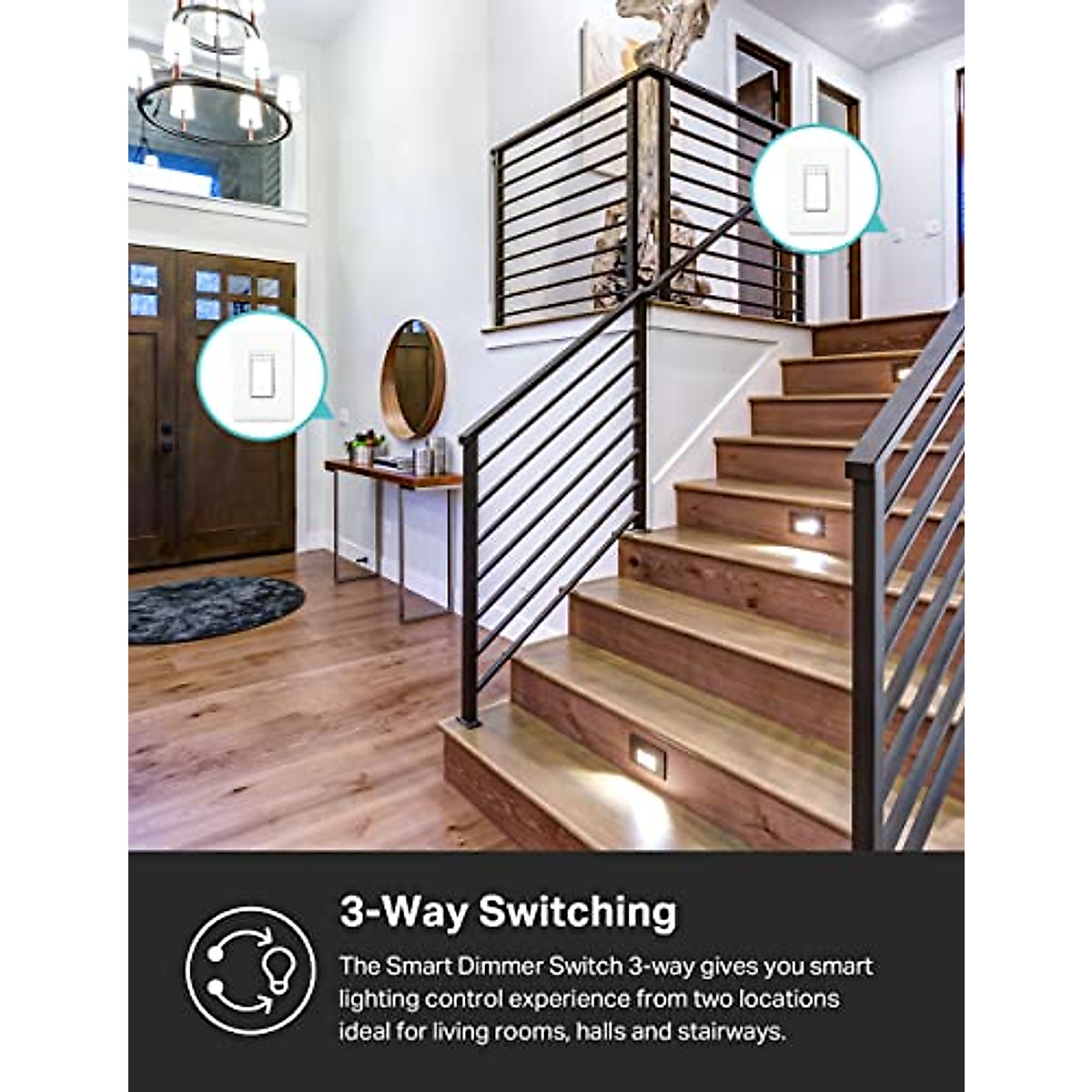 Kasa Smart 3 Way Dimmer Switch KIT, Dimmable Light Switch Compatible with Alexa, Google Assistant and SmartThings, Neutral Wire Needed, 2.4GHz, ETL Certified, No Hub Required, White (KS230 KIT v2)