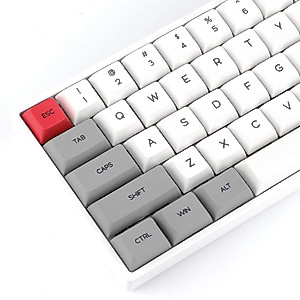 EPOMAKER SK61S 61 Keys Bluetooth 5.1 Hot Swappable Mechanical Keyboard with RGB Backlit, NKRO, Water-Resistant, Type-C Cable for Win/Mac/Gaming (Gateron Optical Brown, Grey)