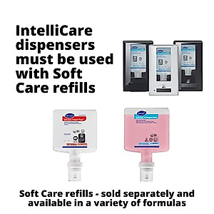 Diversey D6205550 IntelliCare Hybrid Hand Dispenser for SoftCare Liquid Foam Soaps & Sanitizers, Automatic Touchless Activation,Low Content Alerts Refillable, Black, (Pack of 6)