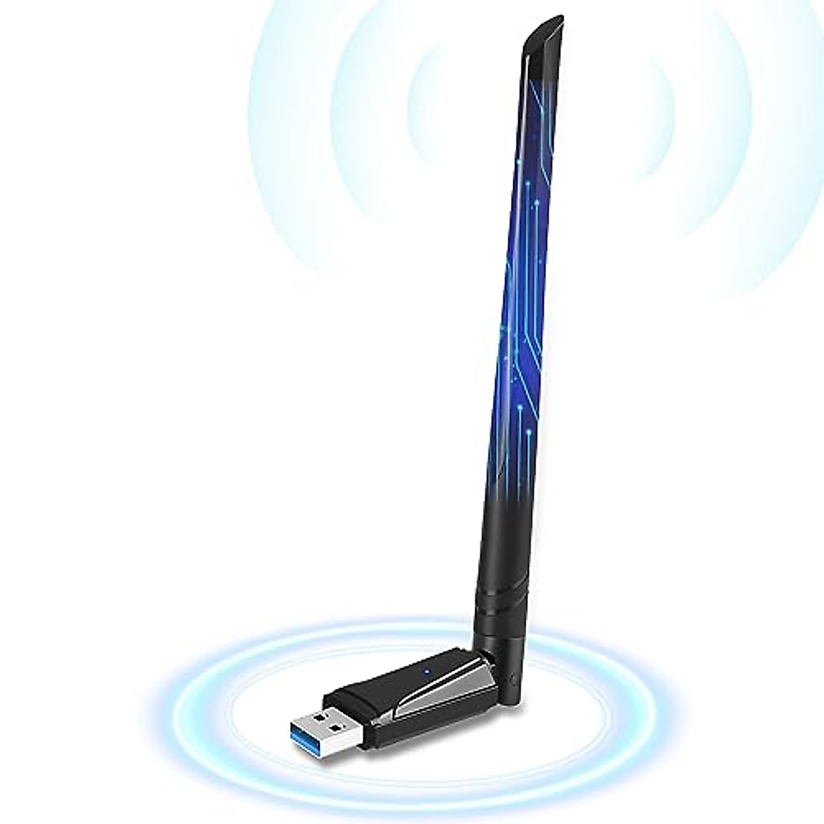 USB Wireless for PC,USB WiFi Adapter for PC,2.4GHz/5GHz,1300Mbps USB 3.0 Wireless WiFi Dongle,High Gain Dual Band 5dBi Antenna, Support Windows 11/10/8.1/8/7/XP, Mac OS 10.9-10.15