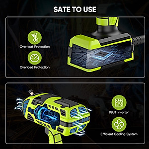 Faiuot Portable Welding Machine,110V Handheld Welder with IGBT Inverter 6 Variable Current Adjustment, Portable ARC Welder Gun Fits for 3/32"-1/8" Wire rods Electric Stick Welder Machine Kit (Green)