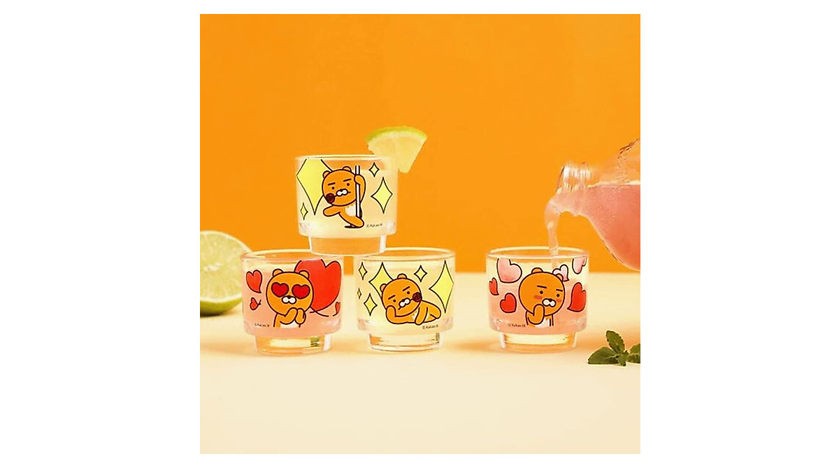 Kakao Soju Shot Glasses Set of 4 – Magical Gift Idea