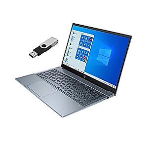 HP 2022 Pavilion 15.6" FHD Touchscreen Laptop 11th Gen 4-Core Intel i7-1195G7 16GB DDR4 512GB NVMe SSD Iris Xe Graphics HDMI Webcam WiFi-6 Bluetooth Backlit Keyboard Windows 11 Pro w/ 32GB USB