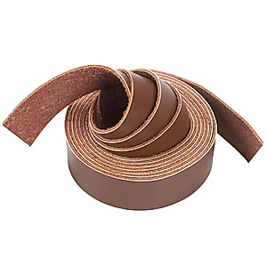 CDY Leather Strap 90 Inches Long 1 Inch Wide, Leather Belt Strips Very Suitable for DIY Craft Projects, Pet Collars, Traction Ropes,Belts, Clothing, Jewelry, Leather Watch Straps (Light Brown)