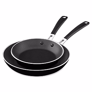 KitchenAid Aluminum Nonstick 8" & 10" Skillets Twin Pack - Onyx Black, Medium