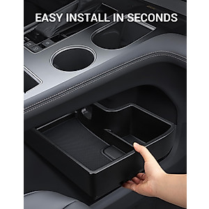 Ecarzo 2025 Upgraded Console Bottom Organizer Compatible with 2021-2025 Toyota Sienna Accessories, Lower Center Console Tray Storage Box with Multiple Compartments