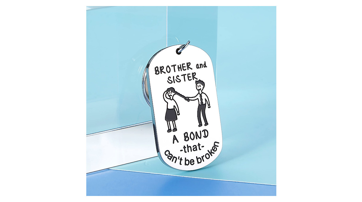 Funny Sister and Brother Keychain - Perfect Gift from Siblings