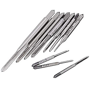 Yakamoz 10pcs Micro Taps Bits Mini Machine Screw Drill Tap Set Metric Thread Screws Plug Bit Small Tapping Bits Tool