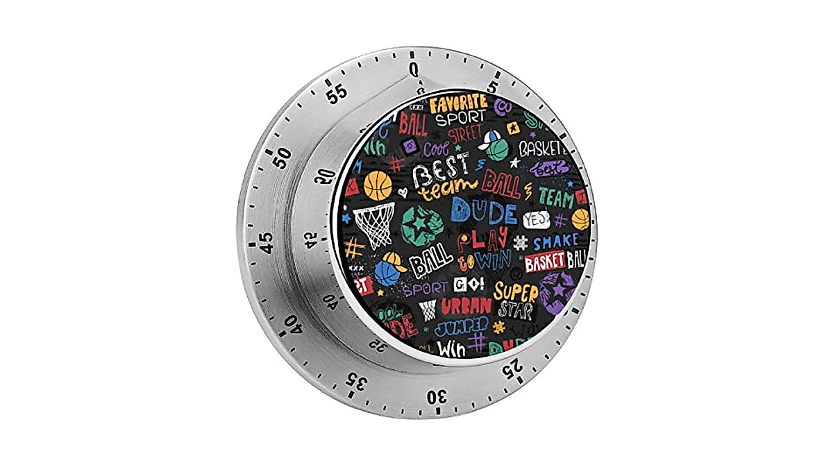 Kitchen Timer Black Basketball Classroom Timer Stainless Steel ...