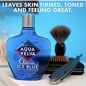 Aqua Velva Cooling After Shave, Classic Ice Blue 7 oz (Pack of 8)