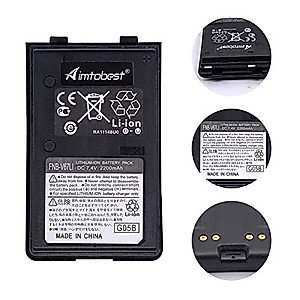 Aimtobest FNB-V67 FNB-V67Li 2200mAh Li-ion Battery Compatible for Yaesu Vertex Radio FT-60R FT-60 FT60R FT60 VX110 VX150 VX170 VX400 VX800 (Not Fits for CD-26 Charger)