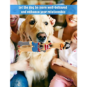 jooee Screaming Rubber Chicken Dog Squeaky Toy, 8.5 Inch Tall, Latex Chew Molar Dog Toy (Pirate)