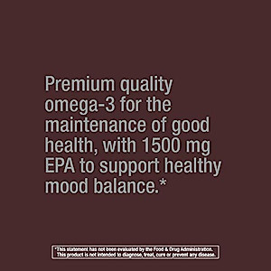 Nature’s Way Ultra-Pure Omega-3 Extra Strength Fish Oil Supplement, Lemon Flavor Softgels, 60 Count