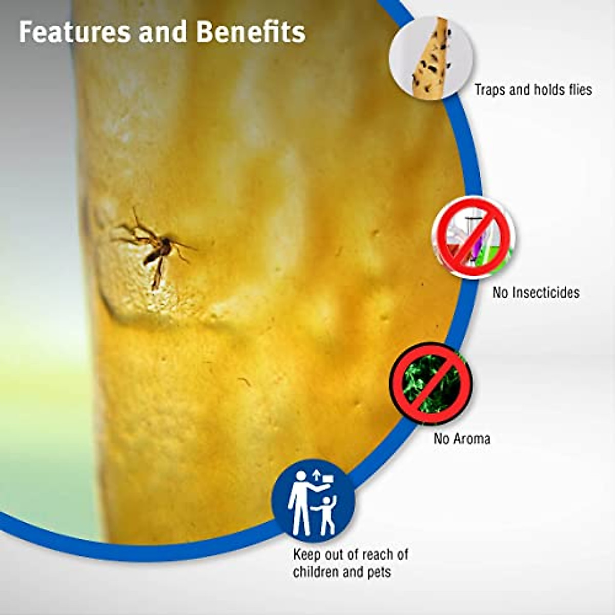 Raid® Fly Ribbon, Fly Traps for Indoors and Outdoors, 4 Pack