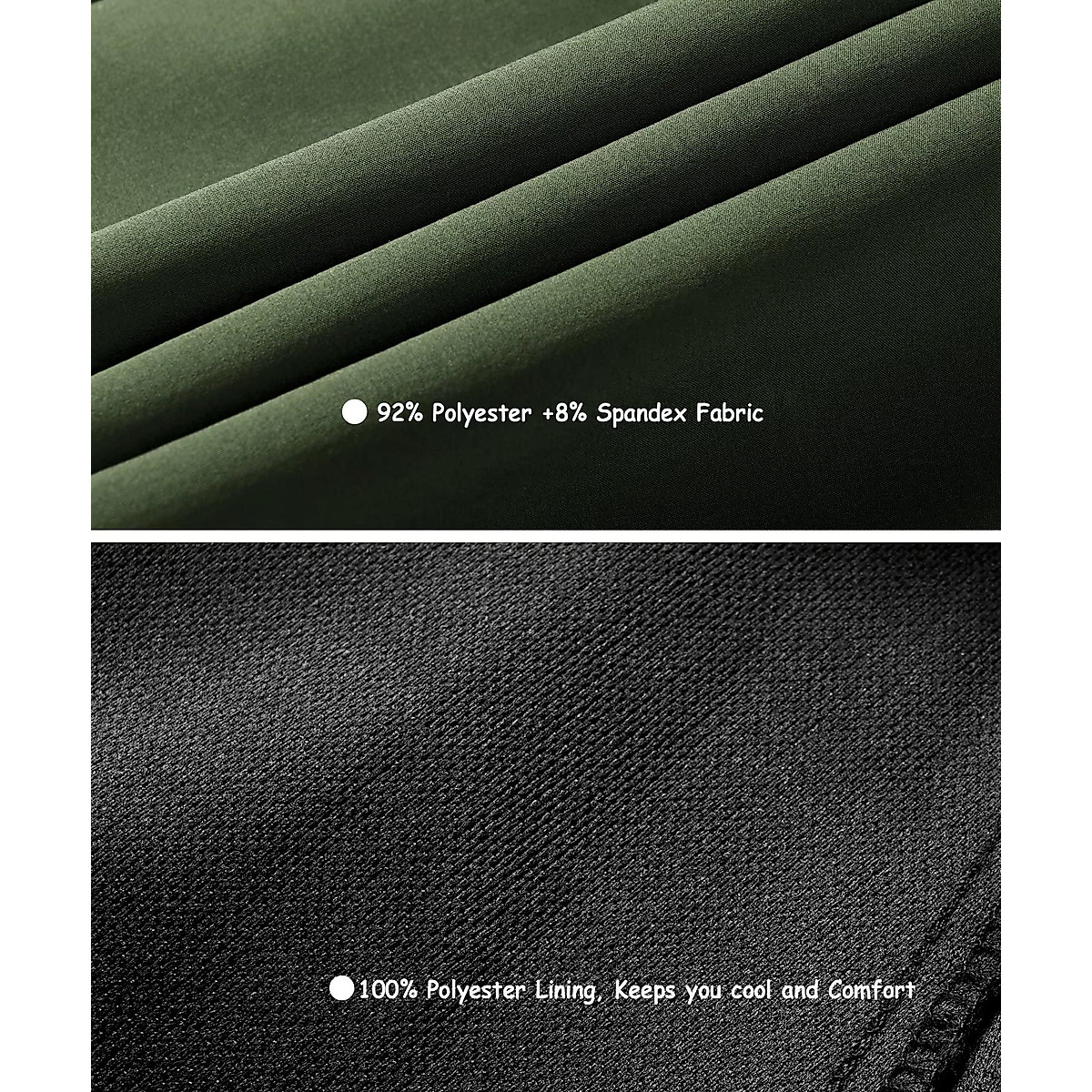 MAGCOMSEN Hiking Pants Mens Spring Pants for Men Waterproof Pants Camping Pants Mens Work Pants with Zipper Pockets Lightweight Pants for Men Black