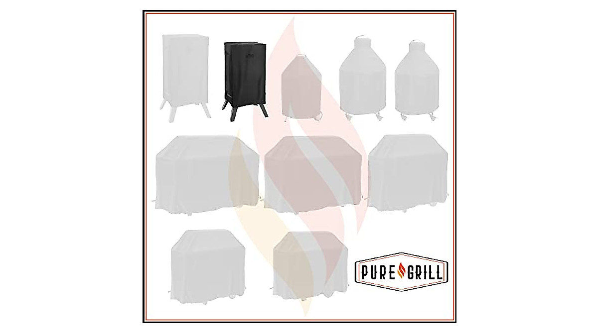 Pure Grill 30-inch Vertical Smoker Cover - Heavy-Duty & Waterproof