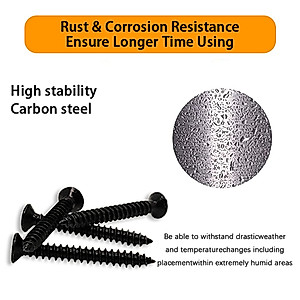 Indprod M4 Flat Head Self Tapping Wood Screws Assortment Fasteners Kit 360Pcs,Phillips Drive Countersunk Head Self-Tapping Screws,Carbon Steel