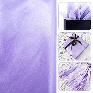 Hi Sasara 30 Sheets Metallic Purple Tissue Paper,28 x 20 Inch,Purple Tissue Paper for Gift Bags,Purple Gift Wrapping Tissue for Halloween,Christmas,Wedding,Birthday,Arts Crafts