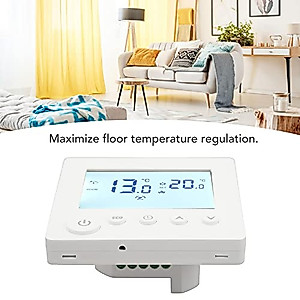 Home Heating Control Panel, Digital Display Floor Heating Thermostat AC 90V-240V Easy Operation for Home