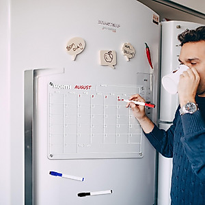 Zuozee Desk Calendar 2023-2024 and Acrylic Magnetic Dry Erase Board Bundle Sales