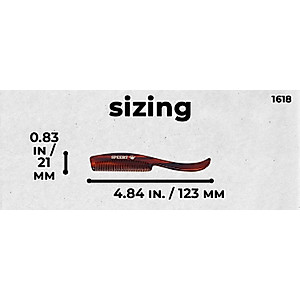 Speert Handmade Wide Tooth Mustache Beard Comb - Swiss Craftsmanship, Tortoise Havana Acetate, Thick Coarse Hair, Pocket Sized, Facial Hair Grooming, Beard Straightener, Growth Care, Styling, Wet Comb