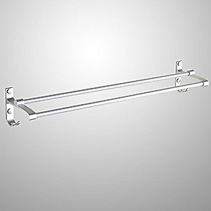 Towel Hooks Towel Bar Double Towel Hanger Holder Wall Mounted Metal Bath Towel Rack Organization for Bathroom () 48cm Towel Hook