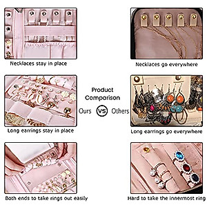 BAGSMART Jewelry Organizer Roll Travel Jewelry Storage Bag for Necklace, Earrings, Rings, Bracelet