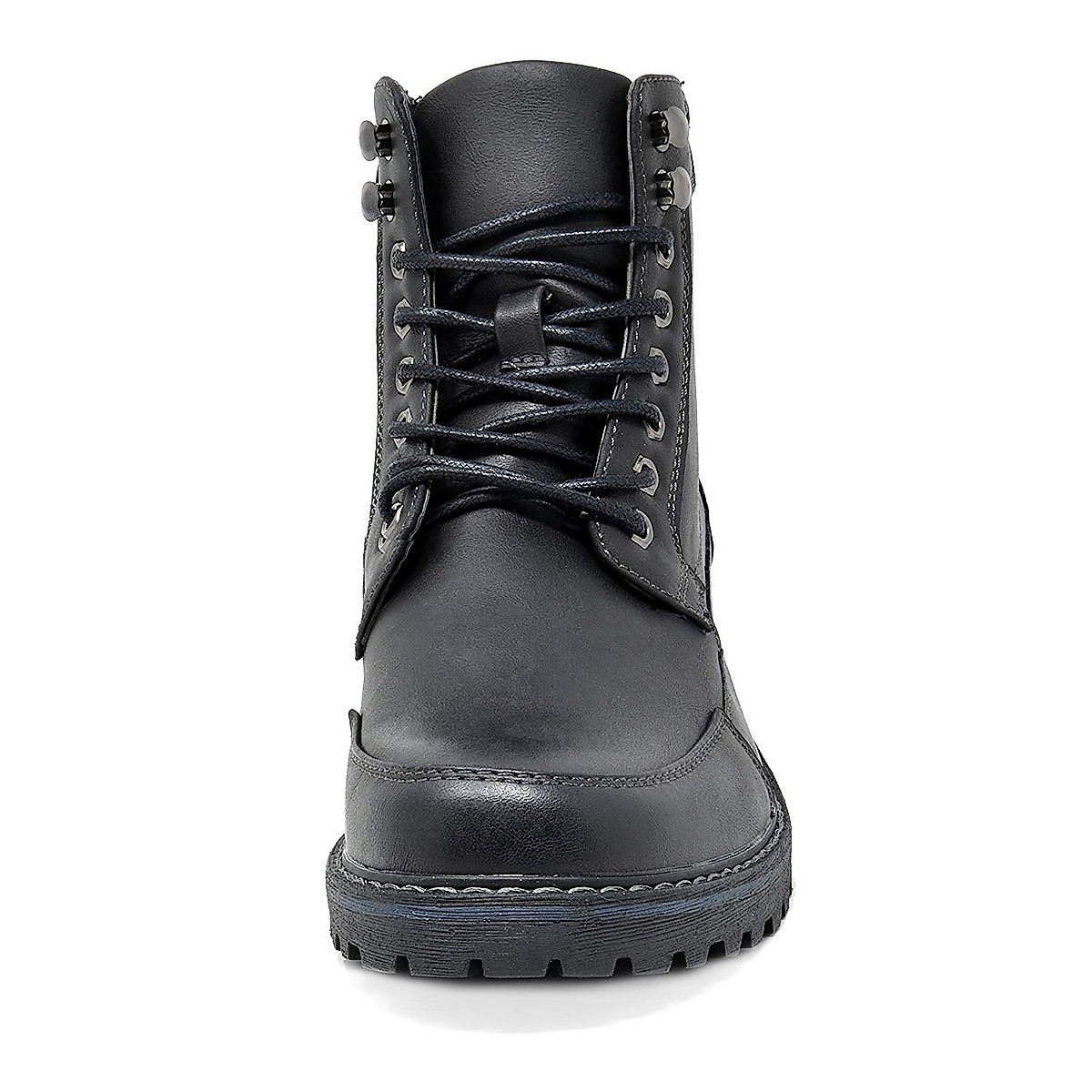 Bruno Marc Men's Engle-01 Black Motorcycle Combat Oxford Boot Fur Lining Warm Zipper Boots Size 11 M US