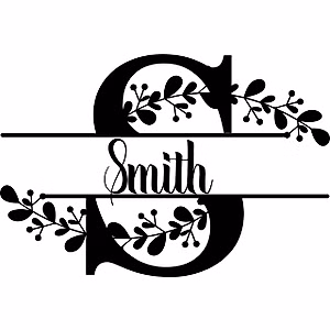 Vinyl Name Split Monogram Decals Style 5 - Custom & Personalize - Many Colors & Sizes - Shay's Creative Expression