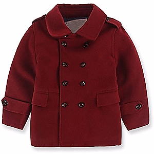 LJYH Children Classic Winter Wool Blend Pea Coats Grils’Double Button Warm Trench Dress Jackets 7/8years