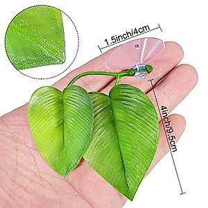 4 Pieces Betta Bed Leaf Hammock for Betta Fish, Lightweight and Realistic Resting Spot, No BPA, Practical, Comfortable and Safe (Double Leaf)