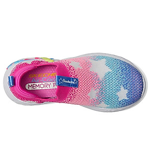 Skechers Kids Unicorn Dreams-Sherbert STA Sneaker, Hot Pink/Multi, 3 US Unisex Little Kid
