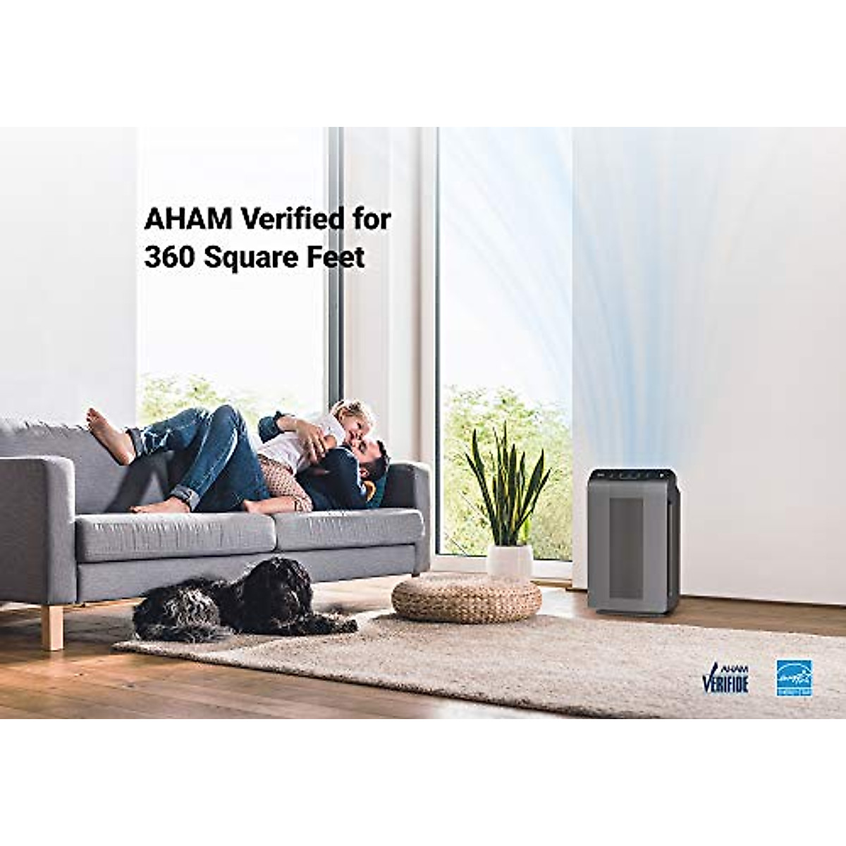 Winix 5300-2 Air Purifier with True HEPA, PlasmaWave and Odor Reducing Carbon Filter,Gray Medium