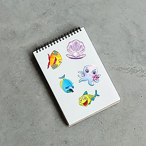 100 Pcs Cute Cartoon Ocean Animal Stickers, Waterproof Vinyl Sea Life Sticker Pack, Stickers for Kids Water Bottles Laptop Phone Guitar Bike Teen and Girls