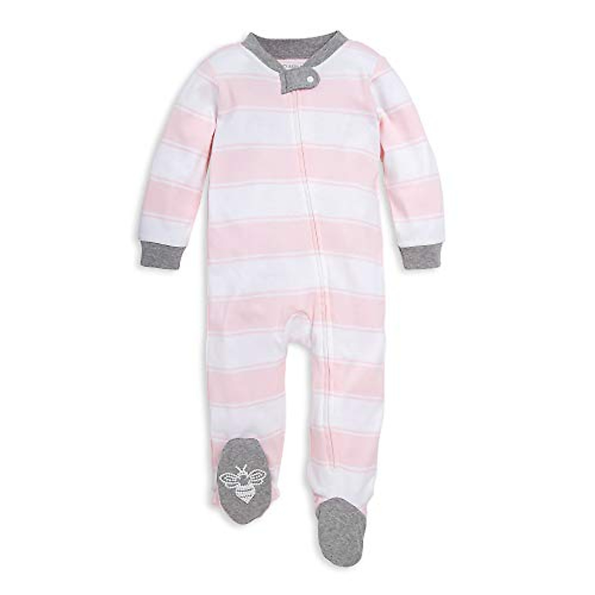 Burt's Bees Baby Girls Footed One-piece Pajamas, Sleep and Play Loose Fit, 100% Organic Cotton, Sizes NB to 6-9 Months