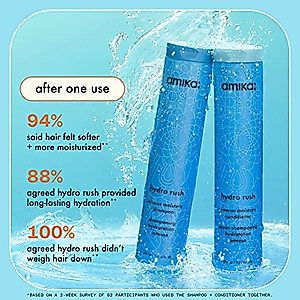 amika hydro rush intense moisture shampoo with hyaluronic acid, 275ml