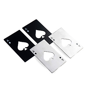 Hpow Bottle Opener, Black,silver, 3.4*2.2