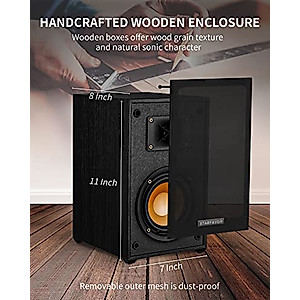 Starfavor 5.25” Passive Bookshelf Speakers Pair, 2-Way Home Stereo Speakers 50 watts RMS, 100 watts Peak Power, 5 inch Wired Audio Speakers for Home Theater -P5