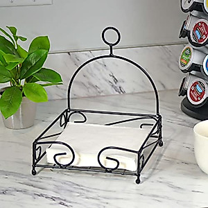 PSW - Kitchen Accessories Napkin Holder Metal Square Luncheon Home Flat 7" - Black Product SKU: SZ-6022