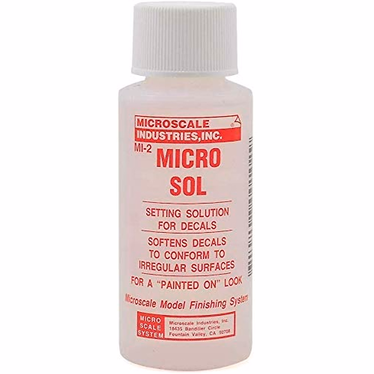 Micro Scale Decal Setting Solution, Micro Set MI1 and Micro Sol MI2, Two Bottles of Each with Make Your Day Paintbrush Set