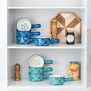 Original Heart Soup Bowls Ceramic Onion Soup Crocks, 17 Ounce Soup Bowls With Handles, Soup Crocks, Soup Bowls Oven Safe, Stackable, Nonstick, 4pcs, for kitchen