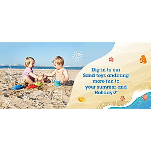Hape 5-in-1 Beach Set Sand Toys for Toddlers 18 Months and Up
