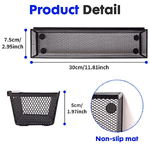 Barelove Silverware Drawer Organizer for Kitchen Drawers, 6 Pcs Mesh Utensil Holder Cutlery Storage Tray with Interlocking Arm for Flatware Knives Forks Spoon Home Office Desktop, 12x3x2 Inch, Black