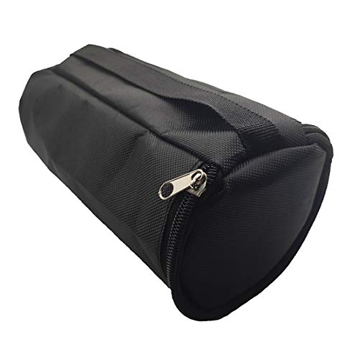 Sovenny Multifunction Cylinder Zippered Canvas Pen Bag Pencil Marker Case Stationary Storage Bottle Travel Cosmetic Bag