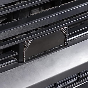 Soft Carbon Fiber Car Front Trailer Hook Decorative Sticker 2 Piece Set for Toyota Tundra 2022 2023 Car Accessories (Carbon Fiber)