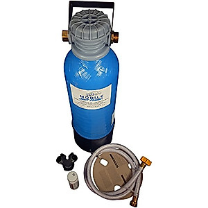 Mobile-Soft-Water Premier 8,000 gr RV Softener - NSF 61 Brass GH Fittings - Portable - Manual Regenerate for RV, Cabins, Tiny Homes with Hardness Test Strips, Regeneration Valve, and 4ft-1/2 ID Hose