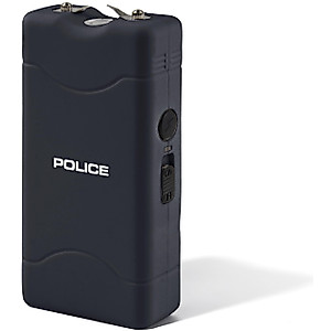 POLICE Stun Gun 800 - Mini Rechargeable with LED Flashlight, Black