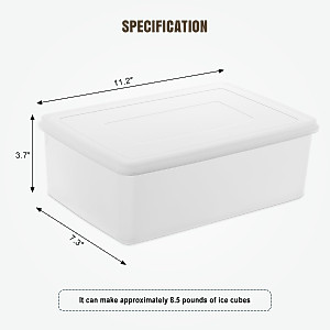 Lenink Large Ice Cube Mold for Ice Bath, 8.5lbs Plastic Big Ice Cube Block Mold Reusable Ice Maker