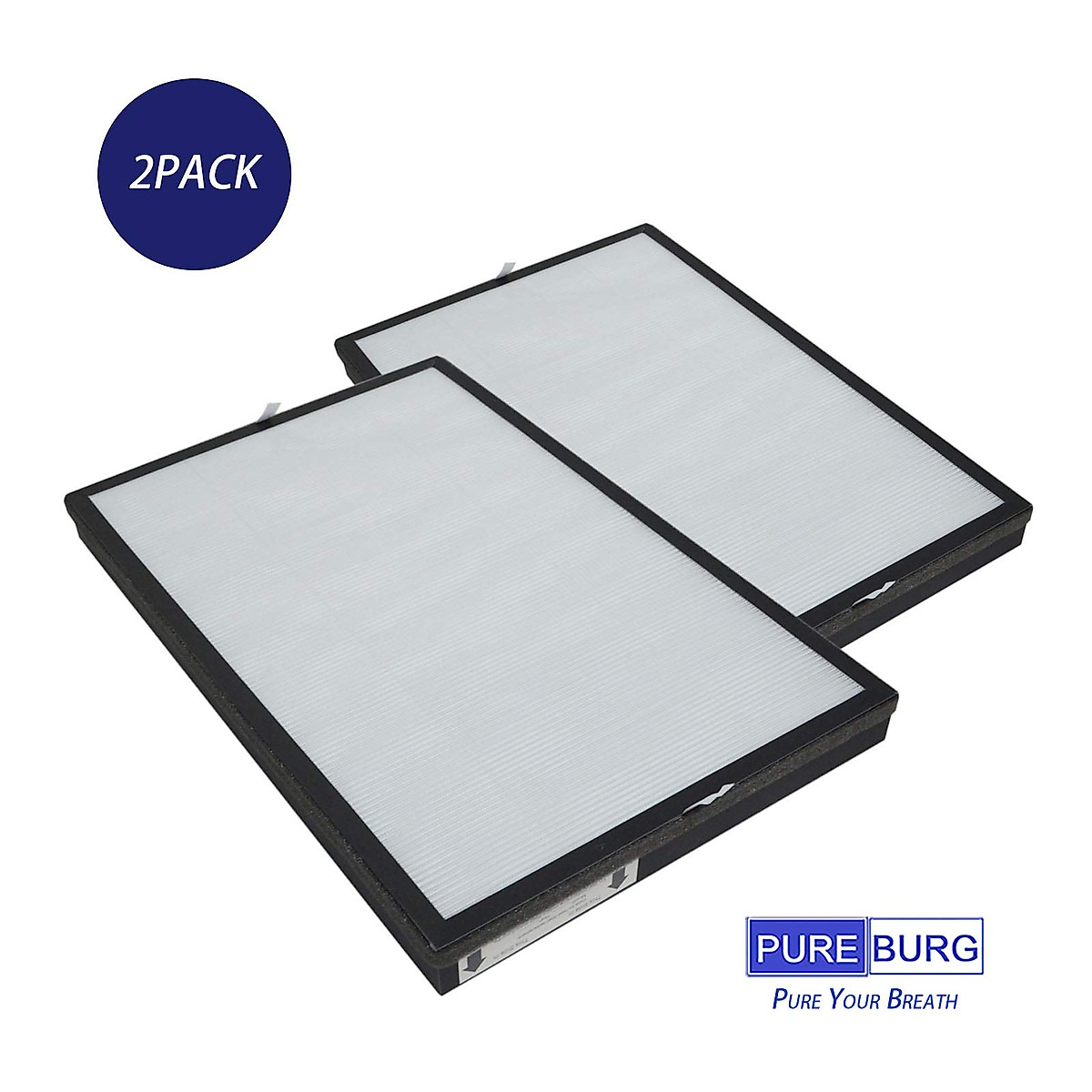 PUREBURG Replacement True HEPA Filters Compatible with Envion Allergy Pro AP450 Air Purifier,Replaces Part# AP450F,H13 High-efficiency Air Clean,2-Pack
